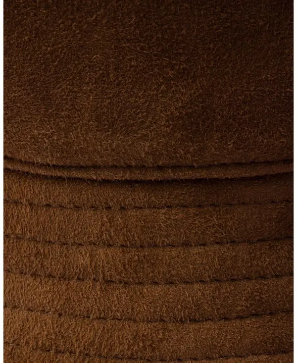 Prada Suede Bucket Hat - Brown
