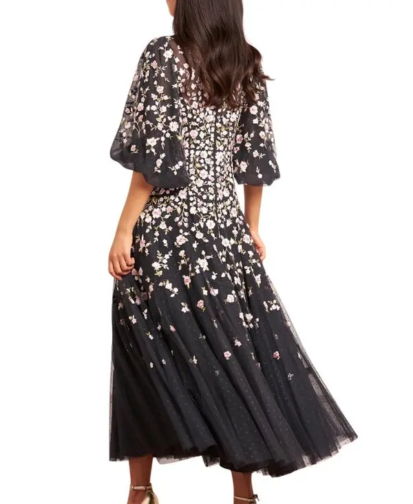 NEEDLE & THREAD Sylvia Round Neck Ankle Gown