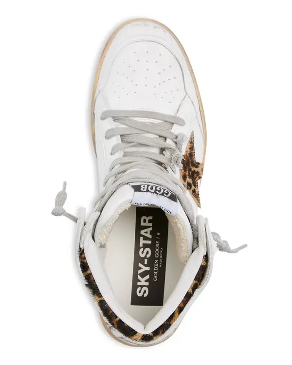 GOLDEN GOOSE Sky Star High-top Sneakers - White/beige