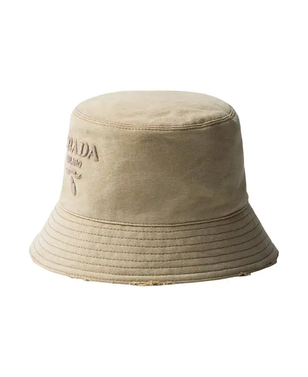 Prada Canvas Bucket Hat - Neutral