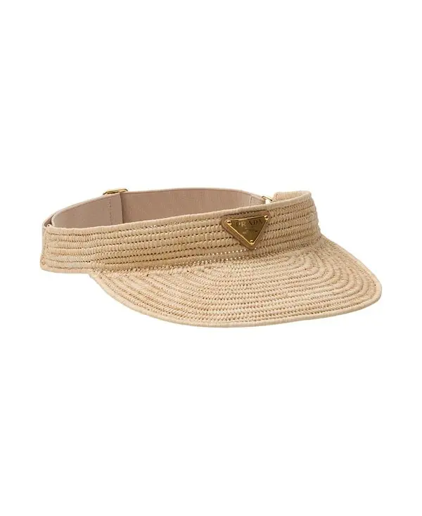 Prada Crochet Visor - Neutral