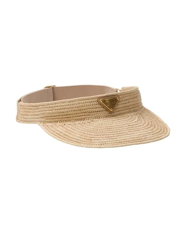 Prada Crochet Visor - Neutral