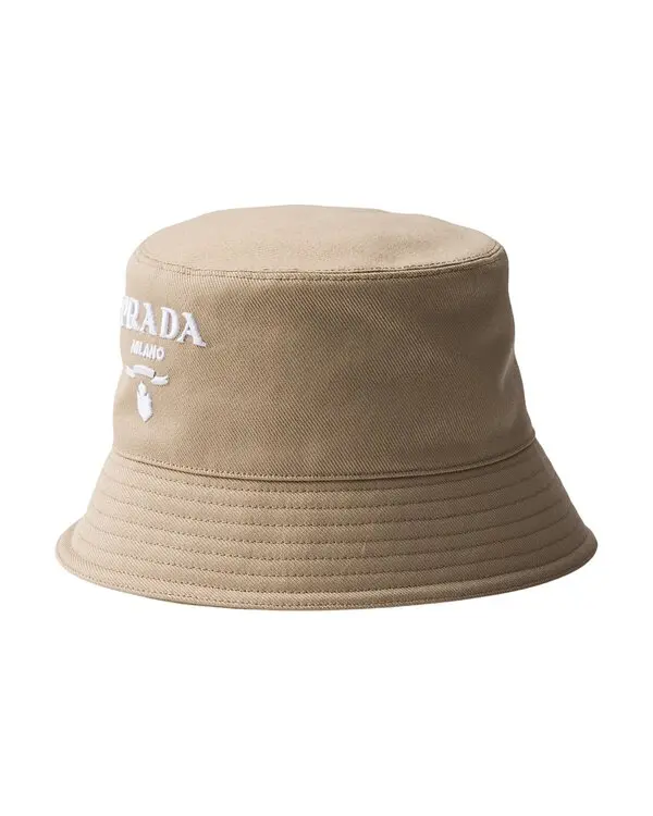 Prada Drill Bucket Hat - Neutral