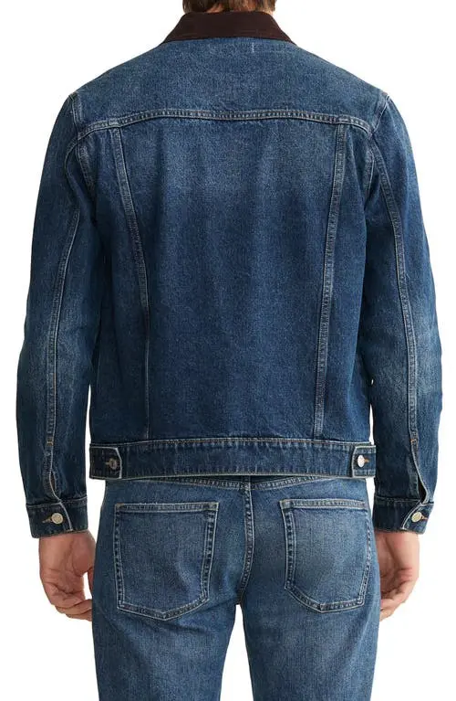 Warp + Weft Denim Jacket With Corduroy Collar