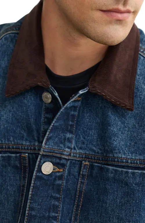 Warp + Weft Denim Jacket With Corduroy Collar