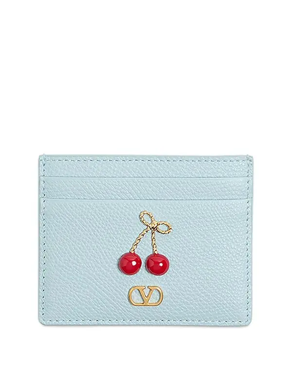 Valentino Garavani Cherryfic Vlogo Cardholder - Blue