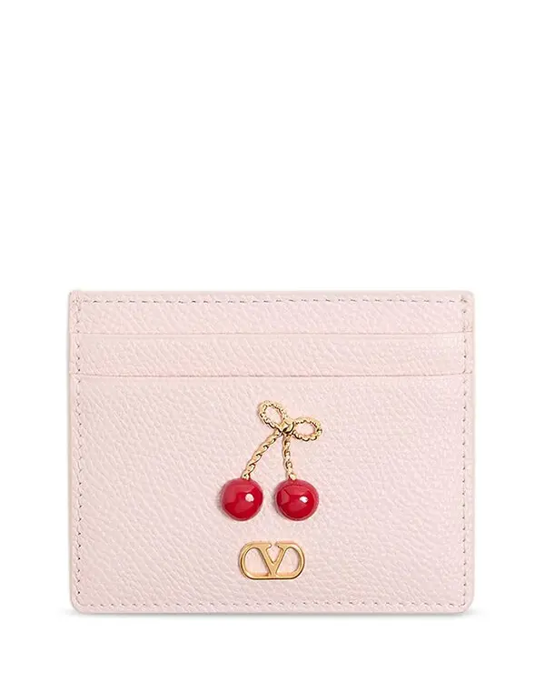 Valentino Garavani Cherryfic Vlogo Cardholder - Rose Quartz