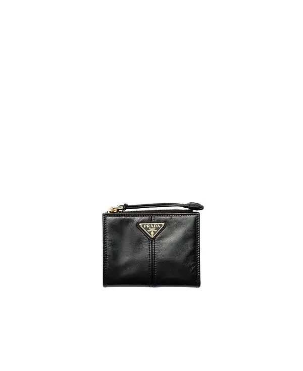 Prada Small Leather Wallet - Black