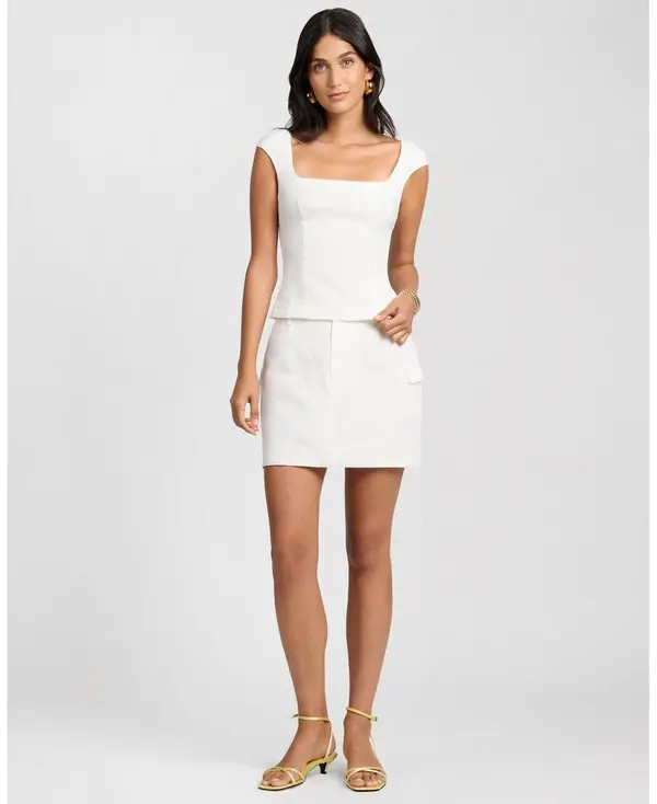 Onia Linen Utility Mini Skirt