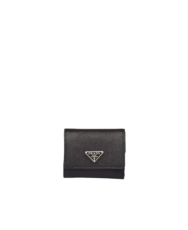 Prada Small Saffiano Leather Wallet - Black