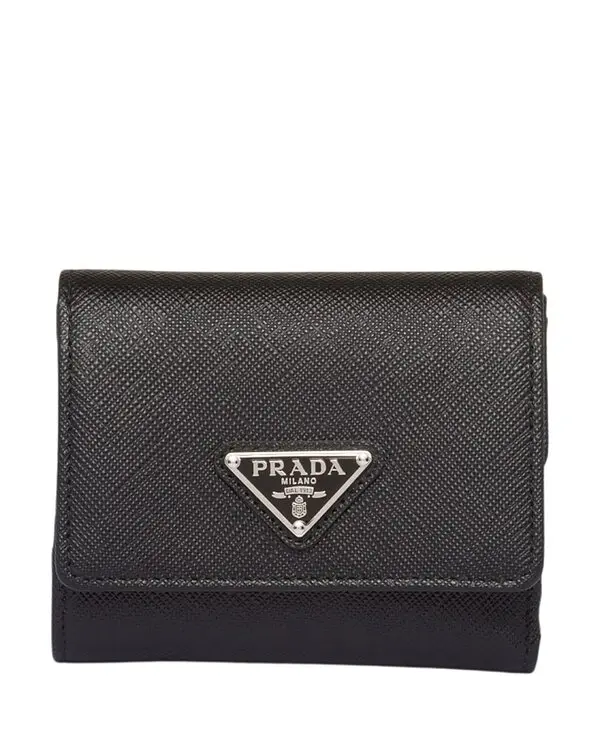 Prada Small Saffiano Leather Wallet - Black
