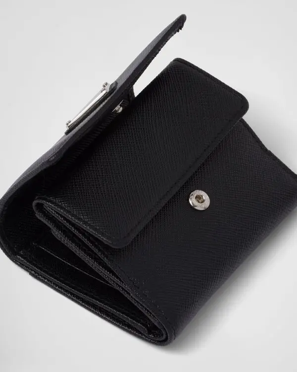 Prada Small Saffiano Leather Wallet - Black