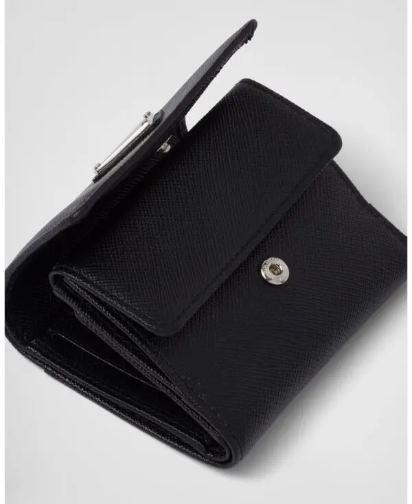 Prada Small Saffiano Leather Wallet - Black