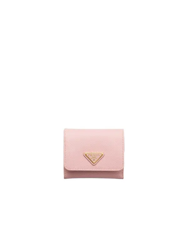 Prada Small Saffiano Leather Wallet - Pink