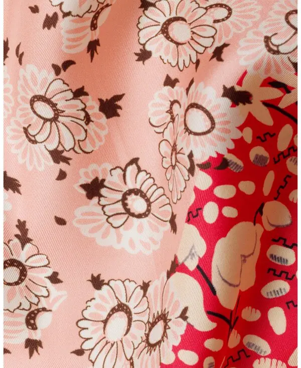 Prada Printed Silk Twill Scarf - Pink