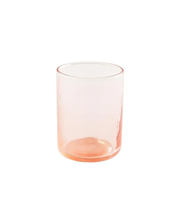 CREATIVE WOMEN Handblown Hammered Glasses, Set Of 4 - Blush