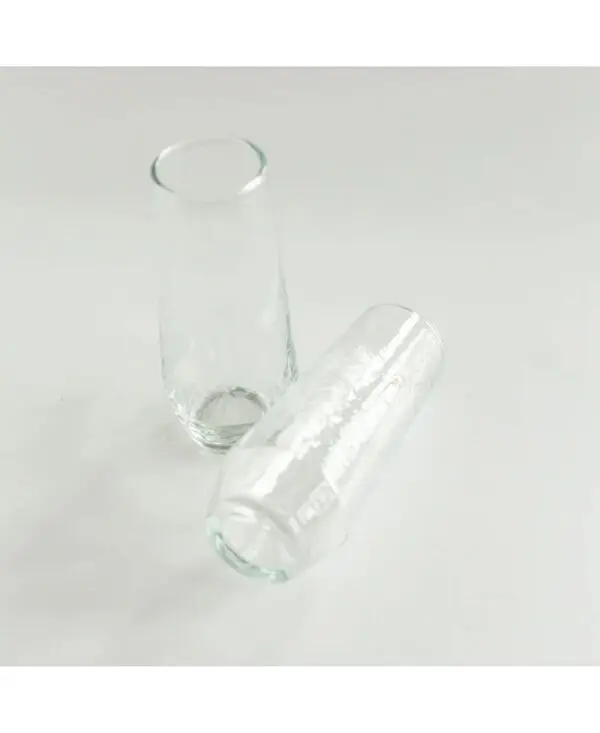 CREATIVE WOMEN Handblown Hammered Champagne Flutes, Set Of 4 - Clear