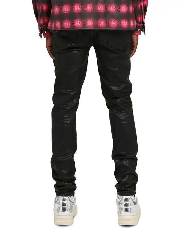 PURPLE BRAND Coated Indigo Skinny Jeans - Black