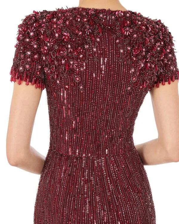 Jenny Packham Eliza Beaded Maxi Dress - Cardinal