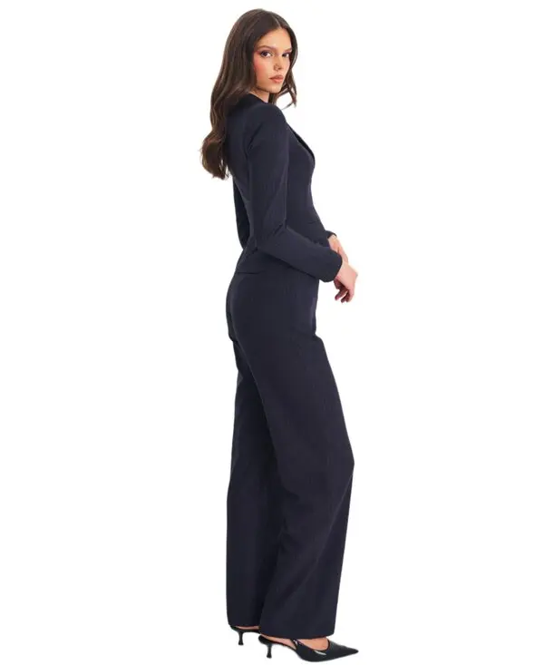 MISS CIRCLE NEW YORK Quinnie Striped Straight Leg Pants