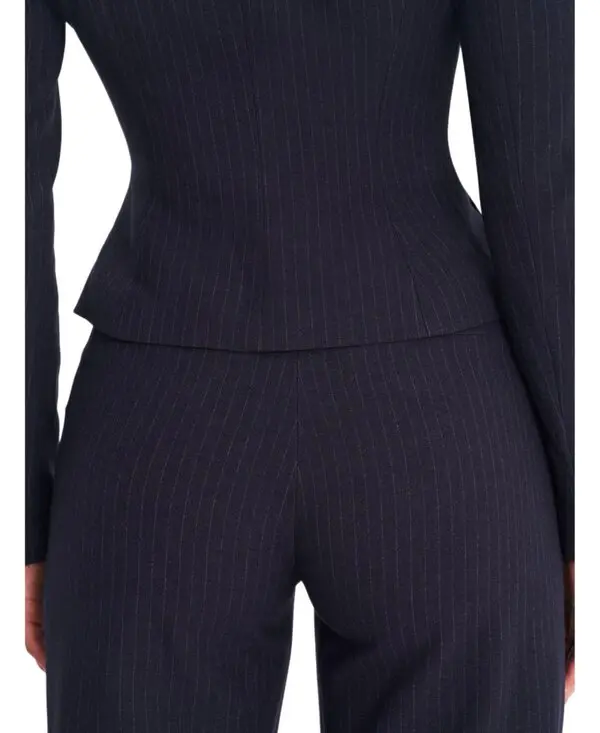 MISS CIRCLE NEW YORK Quinnie Striped Straight Leg Pants
