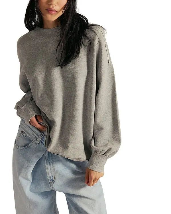 Free People Palm Springs Sweatshirt - Heather Grey
