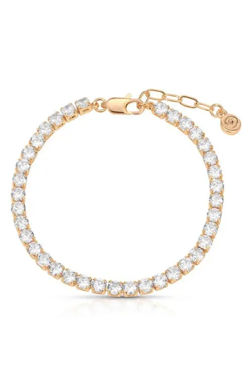 Ettika Cubic Zirconia Tennis Bracelet - Gold