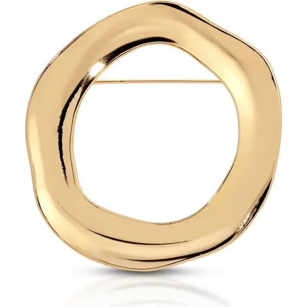 Ettika Open Circle Brooch - Gold