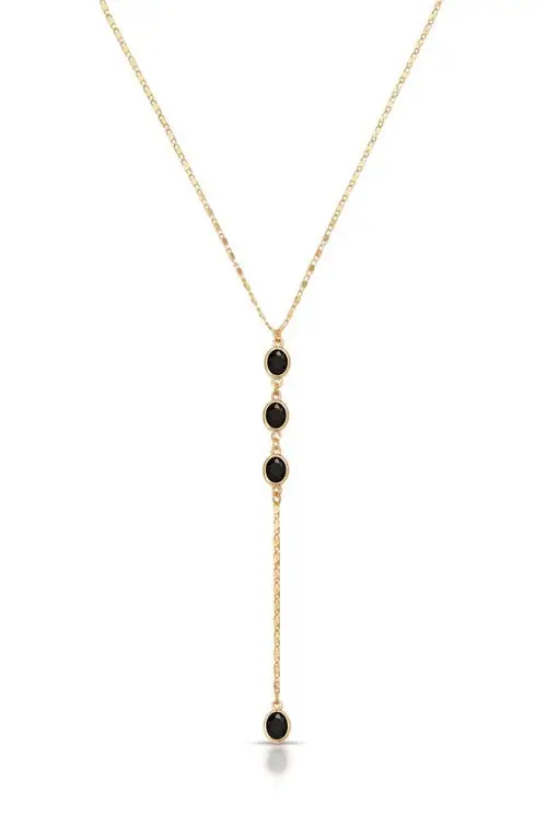 Ettika Sparkle Dip Y-necklace - Black