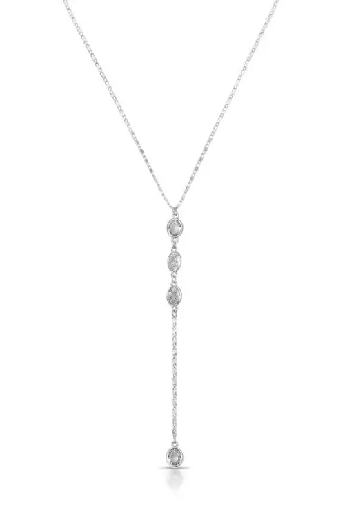 Ettika Sparkle Dip Y-necklace - Silver
