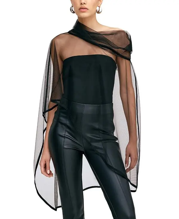 MARCELLA Mesh Shawl - Black Mesh