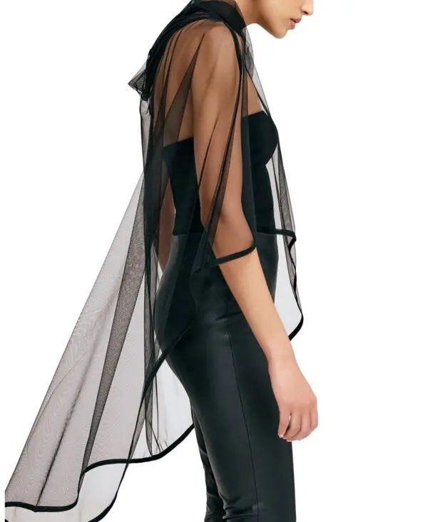 MARCELLA Mesh Shawl - Black Mesh