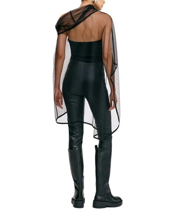 MARCELLA Mesh Shawl - Black Mesh