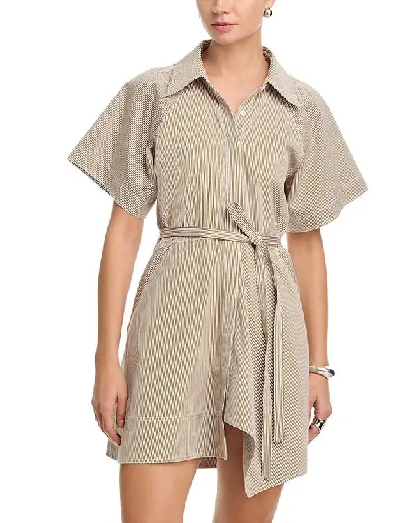A.L.C. Julie Shirtdress - Pearl/aged Bronze
