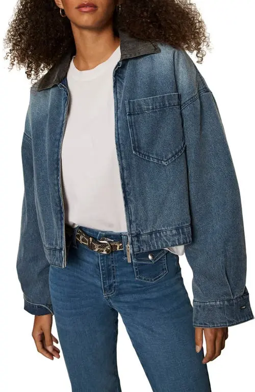 Sanctuary Ridge Faux Shearling Lined Denim Jacket