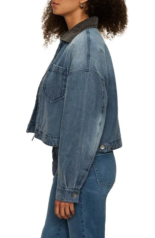 Sanctuary Ridge Faux Shearling Lined Denim Jacket