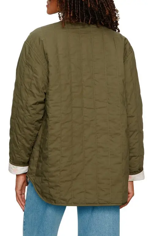 Sanctuary Reversible Cotton Quilted Jacket - Kalamata Green