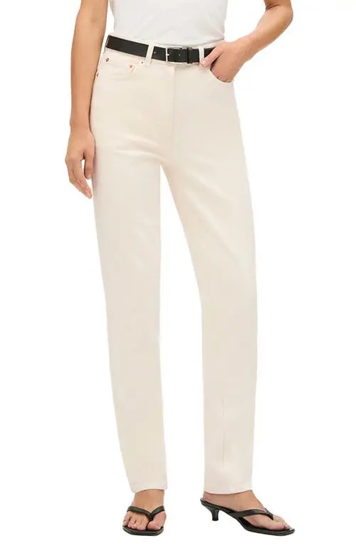 Another Tomorrow Slim Denim Pant - Ecru