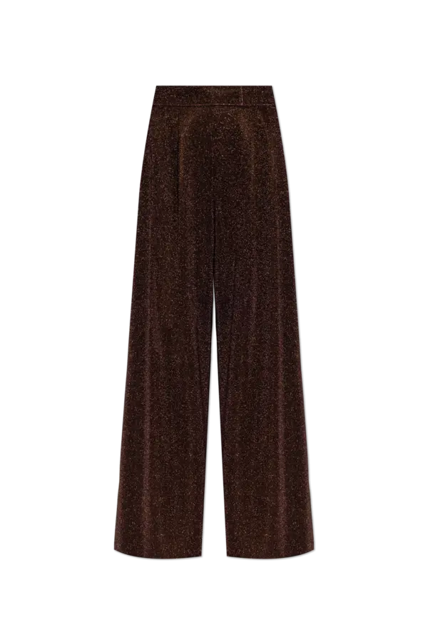 Oseree Trousers With Lurex Thread - Brown