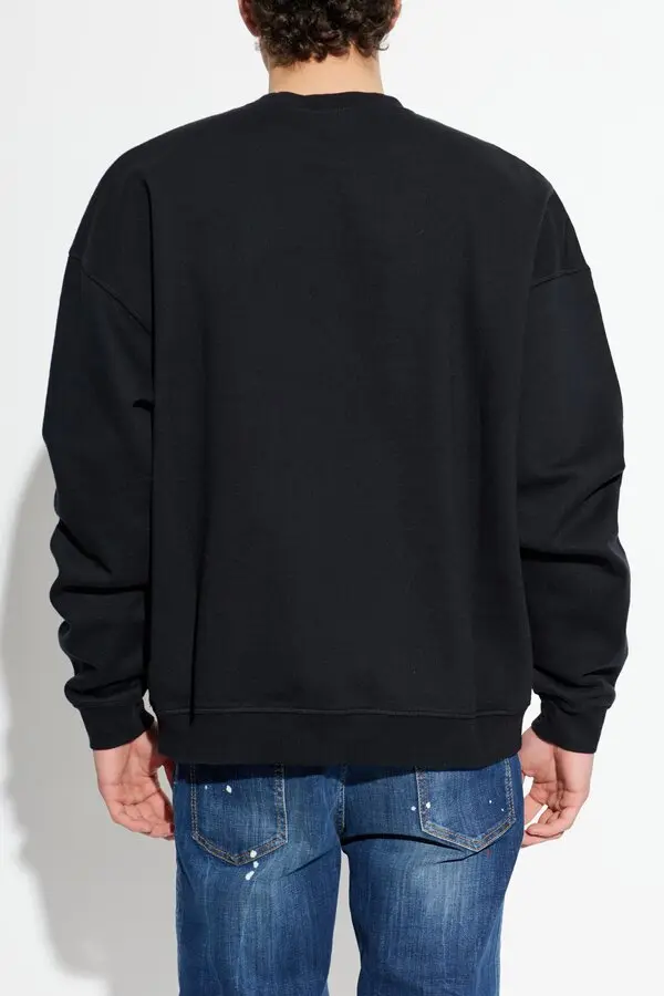 Dsquared2 Sweatshirt With Embroidered Logo - Black