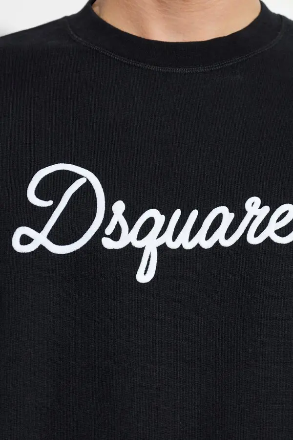 Dsquared2 Sweatshirt With Embroidered Logo - Black