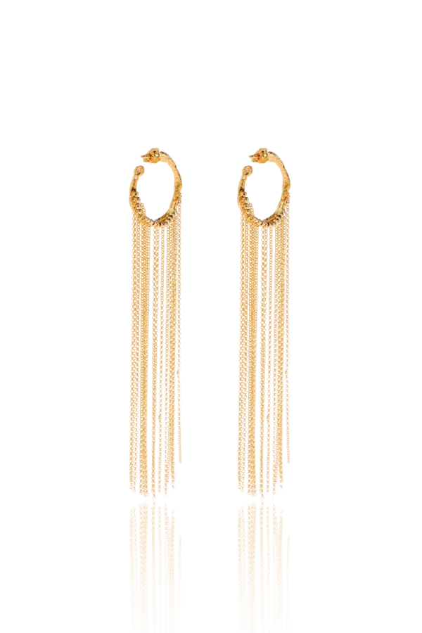 FORTE_FORTE Long Cascade Earrings - Gold