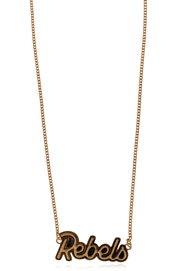 Dsquared2 Necklace With "rebels" Inscription - Gold