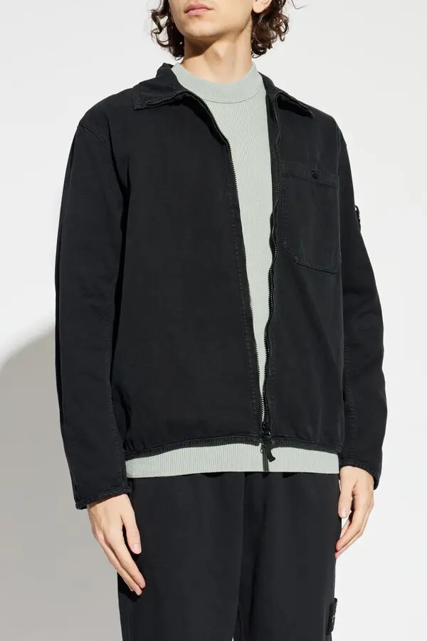 Stone Island Denim Jacket With Pocket
