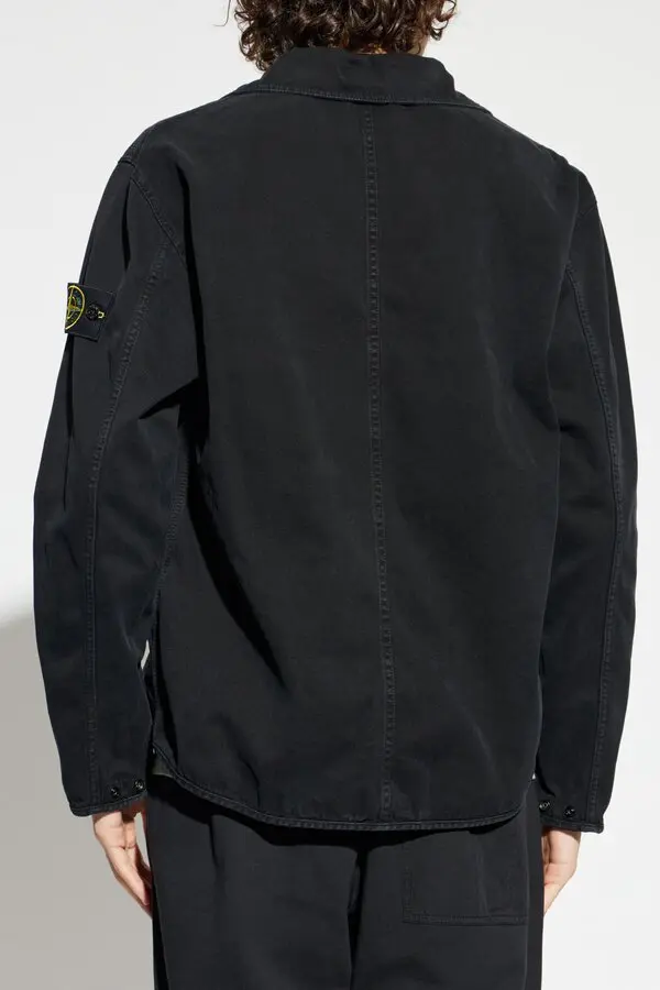 Stone Island Denim Jacket With Pocket