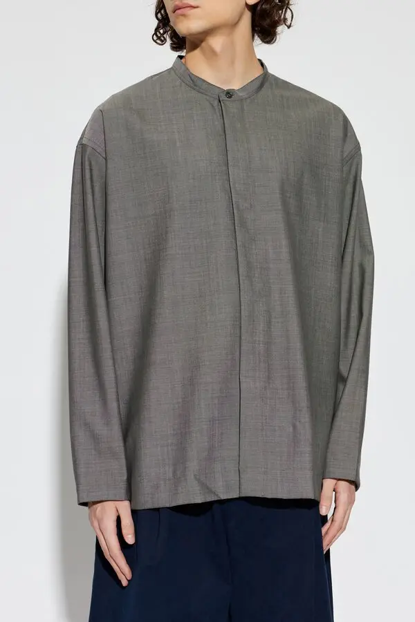 Studio Nicholson Wool Shirt ‘karst - Grey