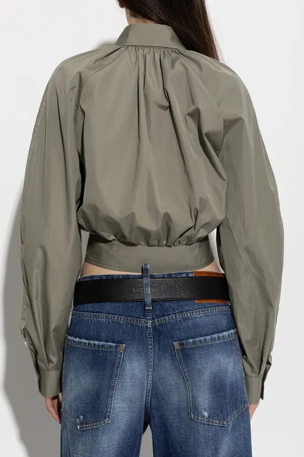 Dsquared2 Short Shirt With Pocket - Green