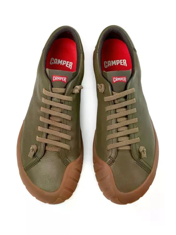 Camper Peu Path Lace-up Leather Sneakers - Green