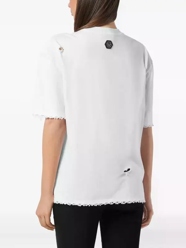 Philipp Plein Fairy Destroyed T-shirt - White