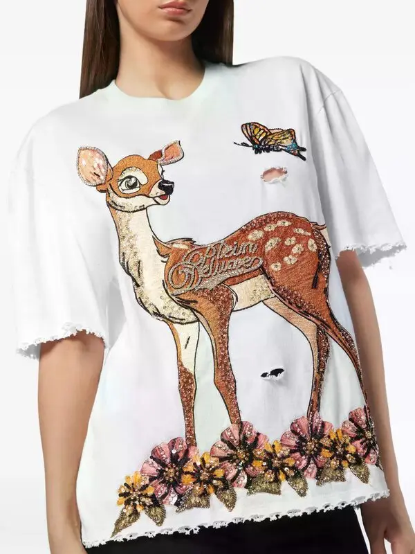 Philipp Plein Fairy Destroyed T-shirt - White